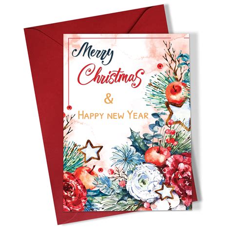 Set Felicitari Craciun X Cm Cu Plicuri Diverse Incluse Diferite Modele Merry Christmas