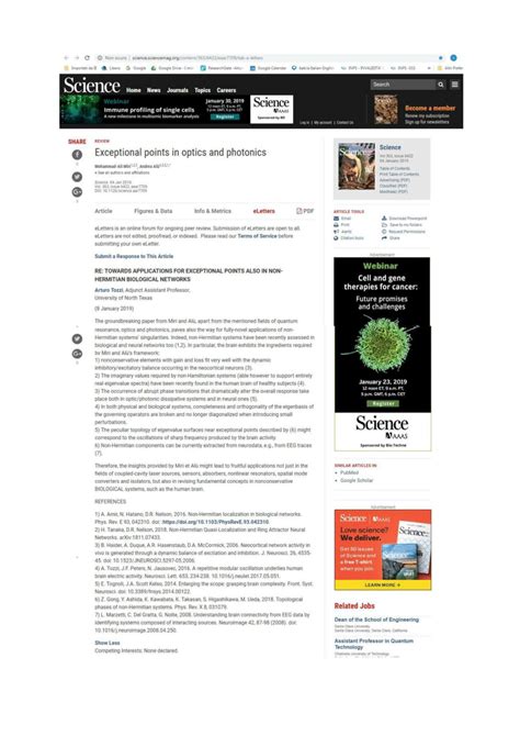 Pdf Towards Applications For Exceptional Points Also In Non