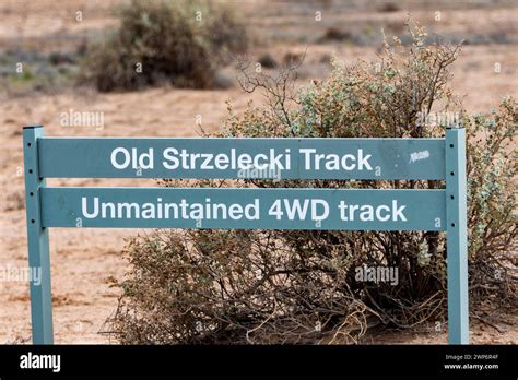 Name Sign For The Old Strzelecki Track South Australia SA Australia