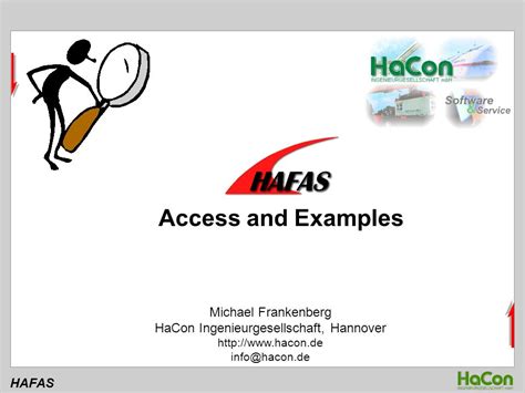 HAFAS Michael Frankenberg HaCon Ingenieurgesellschaft, Hannover Access ...
