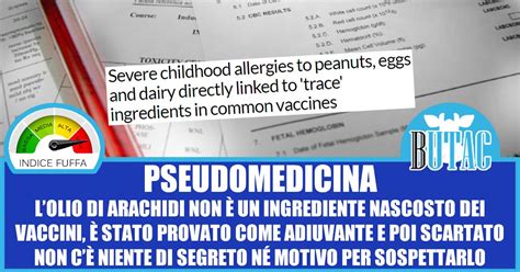 Vaccini E Olio Di Arachidi Butac Bufale Un Tanto Al Chilo