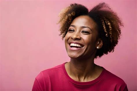 Premium Ai Image Close Up Portrait Of Happy Female She Laughs