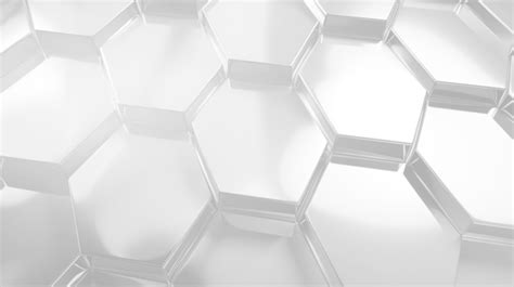 Sleek Hexagonal Background Texture With A Glossy Finish Blue Backdrop