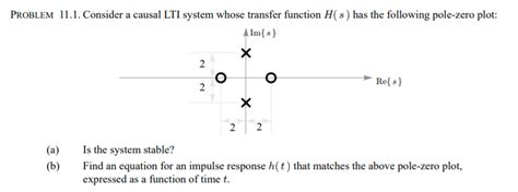 solved problem 11 1 consider a causal lti system whose