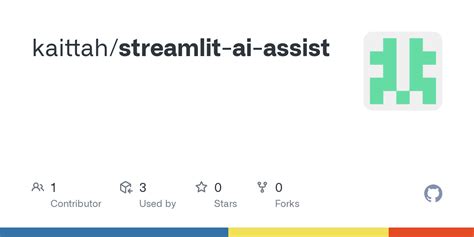 Github Kaittah Streamlit Ai Assist