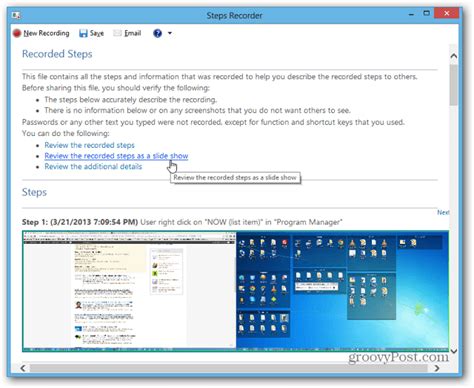 Use Steps Recorder In Windows To Troubleshoot PC Issues