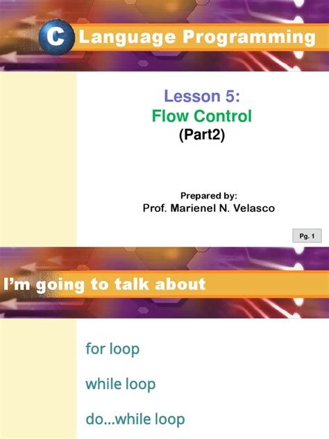 Language Programming Lesson 5 Pdf Control Flow Computer Programming