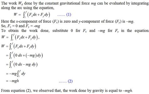 By Integrating Along The Arc Show That The Work Done By Gravity In S AskIITians