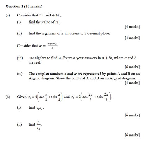 Solved Question 1 30 Marks A B Consider That Z 3