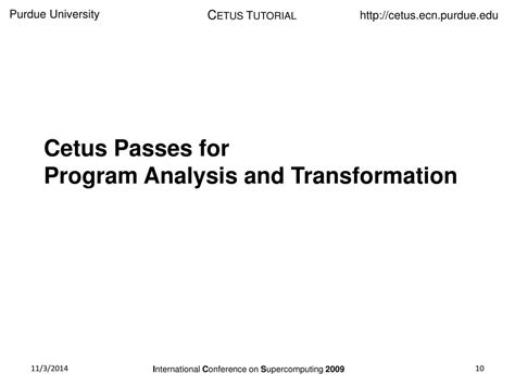 Ppt Cetus Source To Source Compiler Infrastructure For Multicores