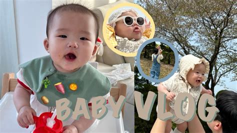 육아 Vlog 7개월 아기와의 일상230일 236일 아기퓨레 추천🥣 나들이 주간🌼 두끼인듯 세끼같은중기이유식완두콩•간식•죽 요즘 최애걸음마