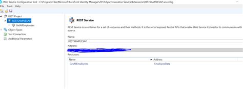 rest api url does works for integrating with mim web service connector