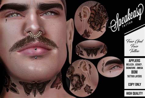 Second Life Marketplace Speakeasy Fear God Face Tattoo