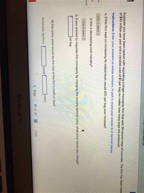 Solved Suppose You Have Been Tasked With Regulating A Single
