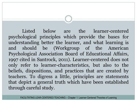 Flct Chapter 1 Learner Centered Theories Of Learning Pptx