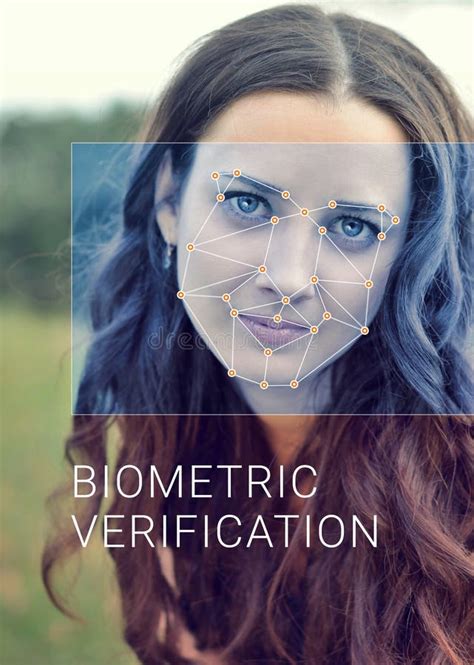 Recognition Of Female Face Biometric Verification And Identification Stock Image Image Of