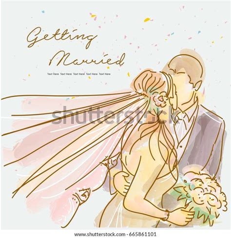 Getting Married Marry Me Hand Drawing Stock Vector Royalty Free