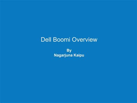 Dell Boomi Integration With Salesforce Pptx