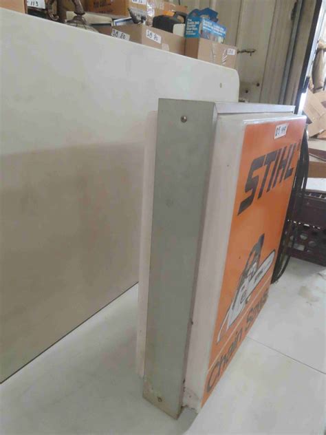 Stihl Chainsaw Light Up 2 Sided Flange With Aluminum Frame Plexiglass