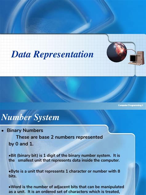 Lesson 01 Data Representation Pdf Binary Coded Decimal Bit