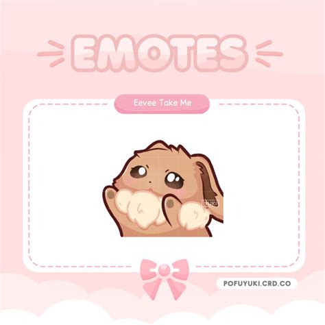 Eevee Uppie Emote For Twitch Discord And Youtube Cute Chibi Eevee Emoji
