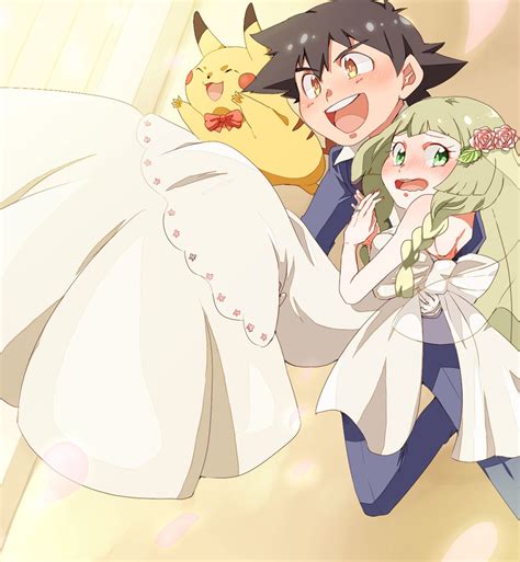 Pikachu Lillie And Ash Ketchum Pokemon And More Danbooru