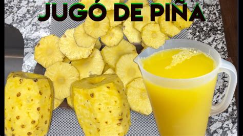 Jugó de Pińa Como hacer jugo de pińa aprender hacer jugó de pińa