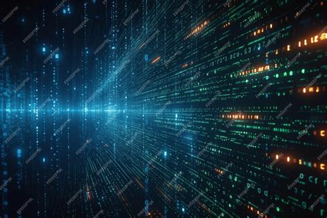 Premium Photo Digital Code Cascade Binary Data Streams In Matrix