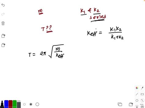 Solved A Mass M Is Suspended From Two Springs Of Spring Constants K1