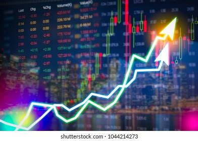 Double Exposure Technical Price Graph Indicator Stock Photo Edit Now