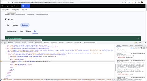 Background For Shortcut And User Account Menu Links In Classic Drupal