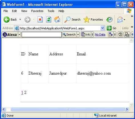 Ado Net Paging Datagrid Control In Vb Net