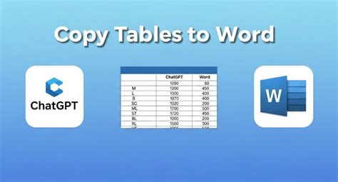 Copy ChatGPT Tables to Word: Simple Guide - TechNewsCap