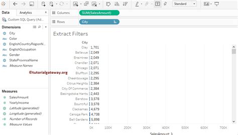 Extract Filters In Tableau