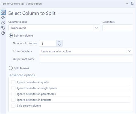 solved analytic app text to column tool how to choose c alteryx