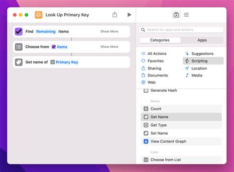 A Sample Shortcut For Looking Up An Items Primary Key