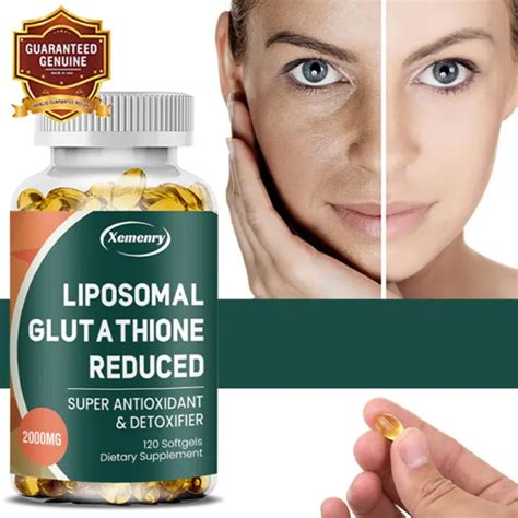 Liposomal Glutathione Reduced 2000mg Hyaluronic Acid Anti Aging 120
