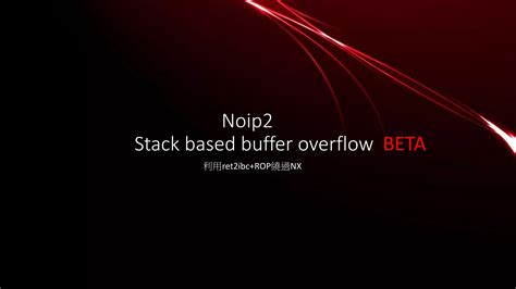 Noip2 Stack Buffer Overflow PPT