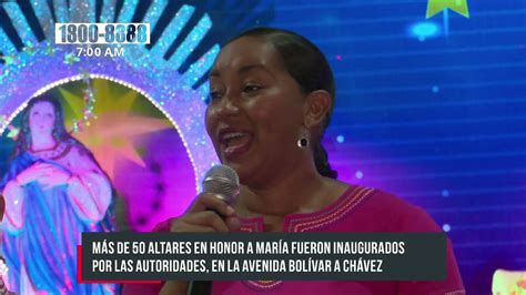 Nicaragua Inauguran altares en honor a la Virgen María en la Avenida