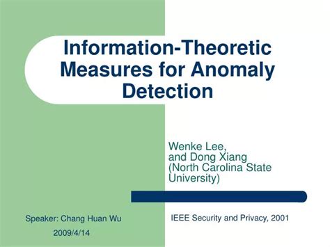 Ppt Information Theoretic Measures For Anomaly Detection Powerpoint Presentation Id5675509