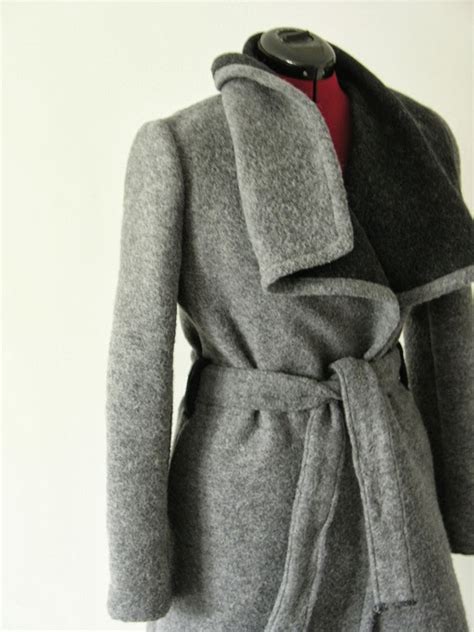 Couture Et Tricot 20142 Grey Unlined Coat Casaco Cinzento Sem Forro