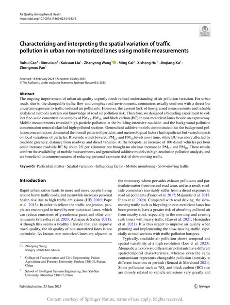 Characterizing And Interpreting The Spatial Variation Of Traffic