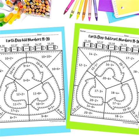 Earth Day Math Activity Worksheets Library