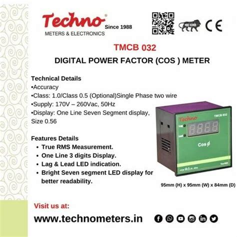 Power Factor Meter At ₹ 1440 Piece पावर फैक्टर मीटर In Coimbatore Id 2855650228997
