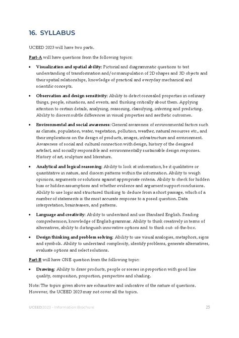 Uceed Syllabus 2023 Released Download Part A Part B Pdf