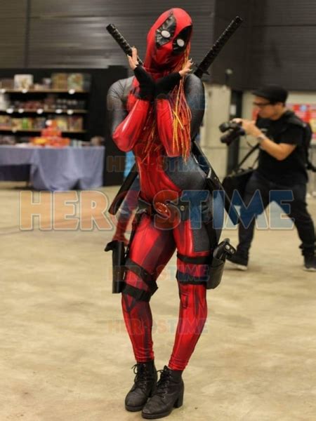 Traje De Lady Deadpool De Estampado 3d Para Cosplay