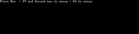 Find 2nd Maximum Number In An Array In C Programming Pseudocode