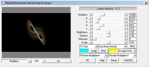 Lorenz Attractor Advanced Fractal Photoshop Plugin
