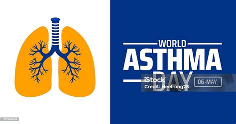 세계 천식의 날 배경 배너 또는 포스터 디자인 템플릿 매년 5 월에 관찰됩니다 휴일 개념 모든 템플릿 카드 포스터 플래카드 템플릿에 사용할 수 있습니다 5월에 대한 스톡