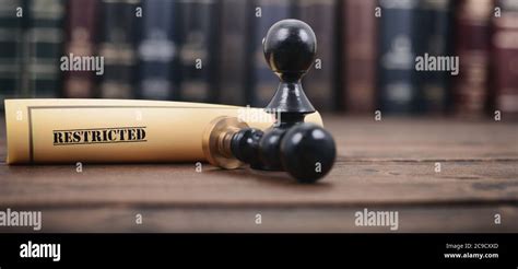 Notary Seal Notarized Document Concept Restricted Type Of Documents Stock Photo Alamy